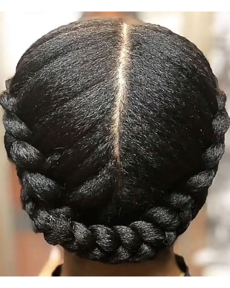 Halo Braid With Weave On 4c Hair | Hairstyle Tutorial